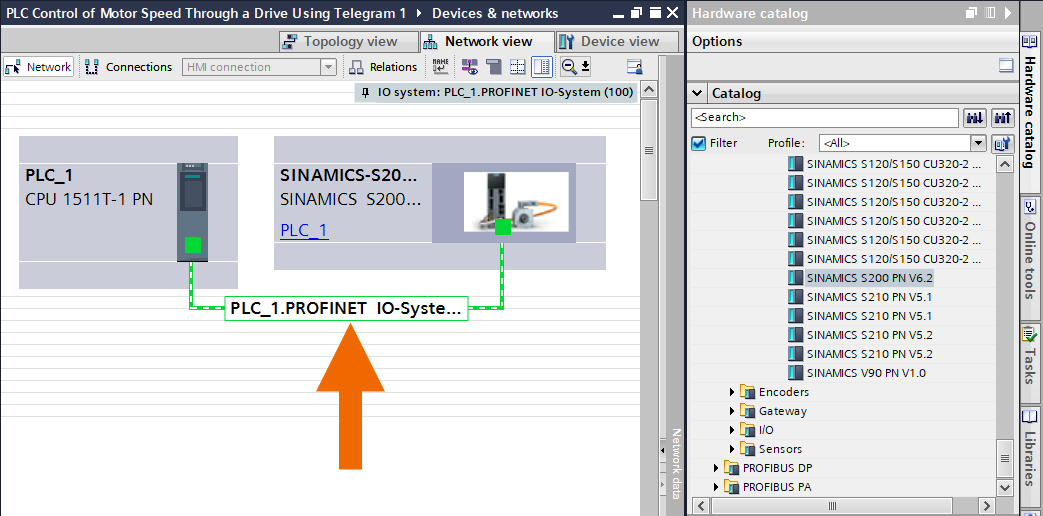 Siemens PLC Control of Motor Speed Through a Drive Using Telegram 1