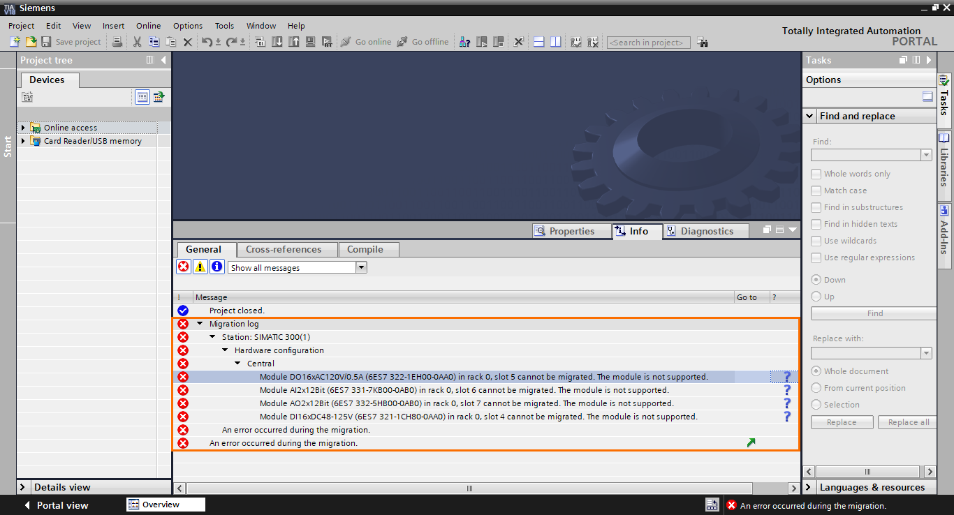 Siemens S7-300 to S7-1500 PLC migration using SIMATIC Manager and TIA ...