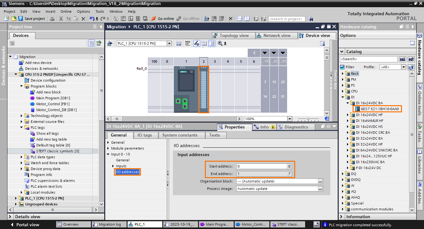 Siemens S7-300 to S7-1500 PLC migration using SIMATIC Manager and TIA Portal