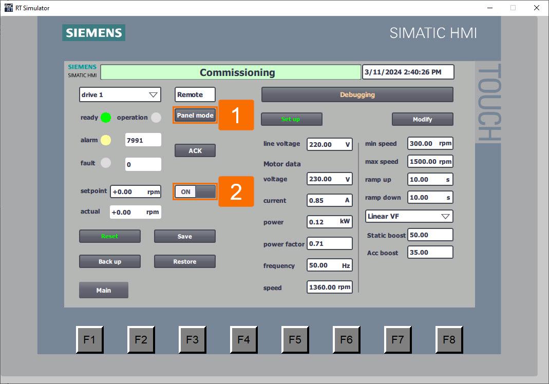 Siemens G120X/XA Drive Configuration with HMI Template