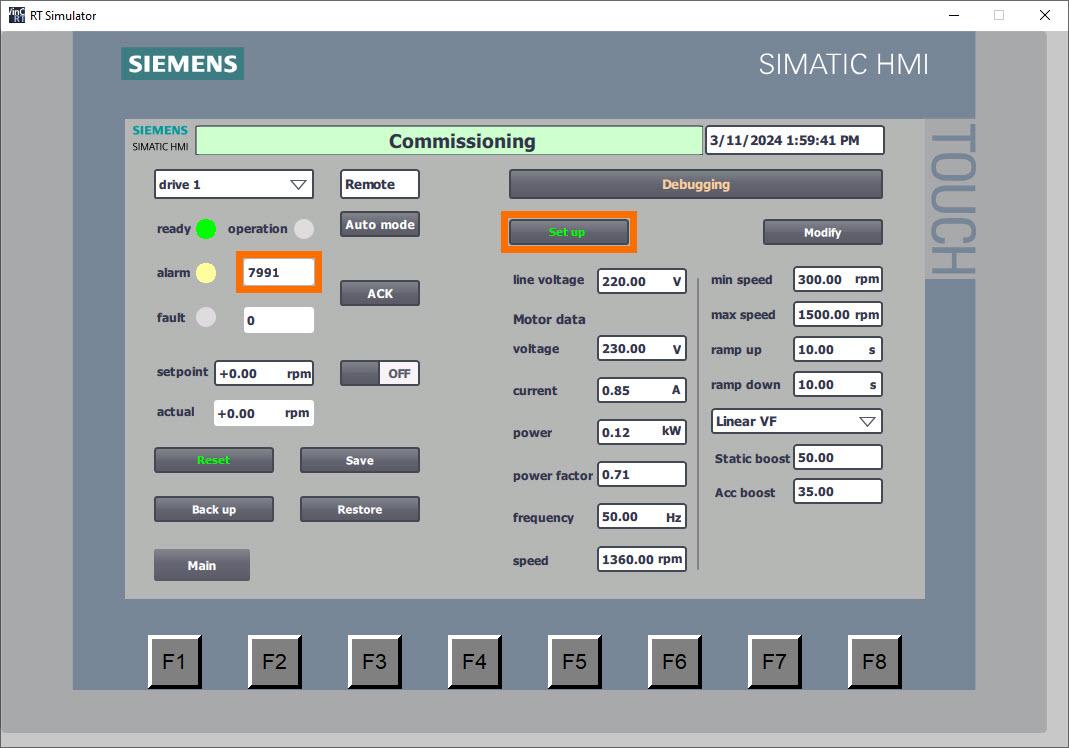 Siemens G120X/XA Drive Configuration with HMI Template