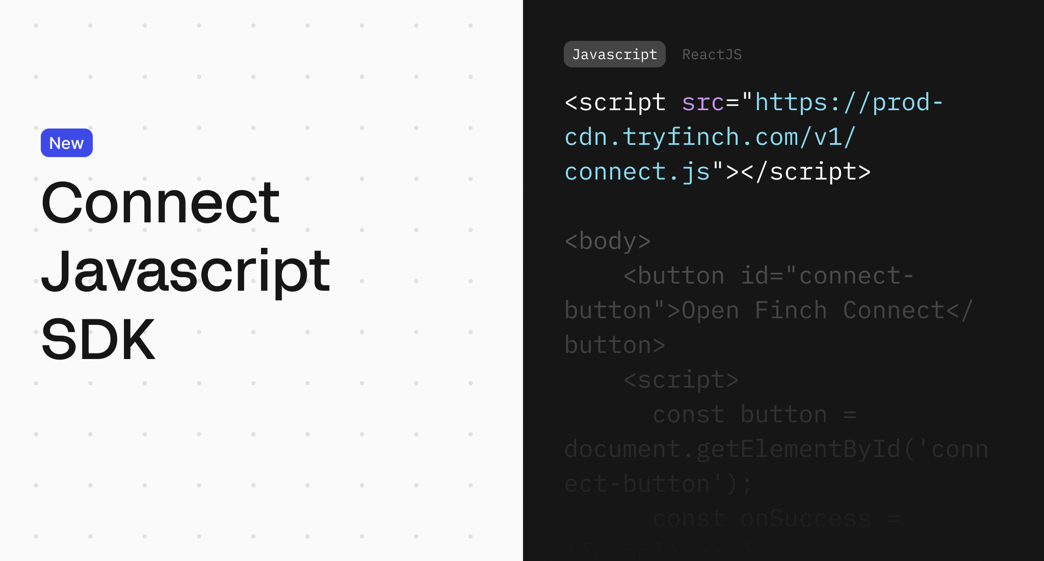 Introducing our Javascript SDK for Finch Connect | Finch
