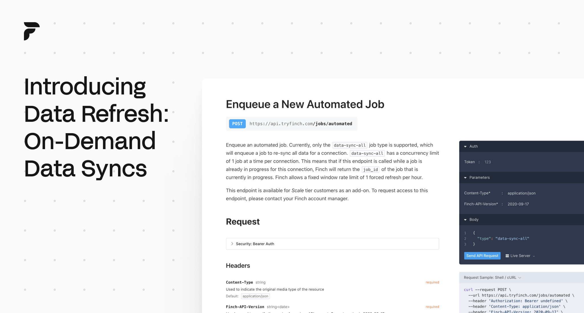 Introducing Data Refresh: On-Demand Data Syncs | Finch
