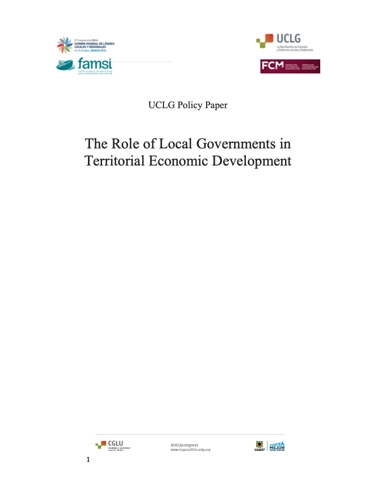 The Role Of Local Governments in Territorial Economic Development