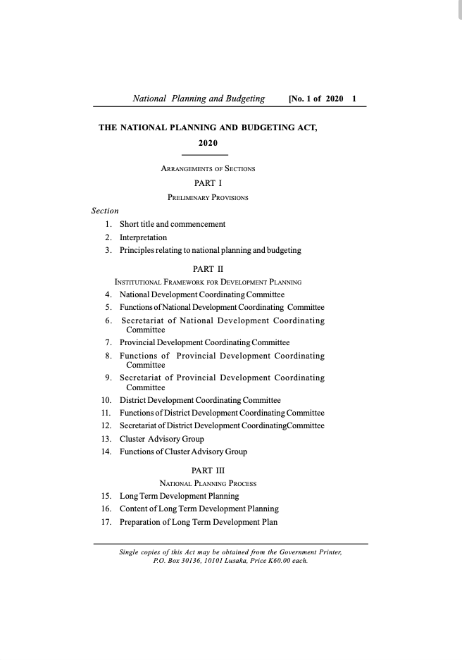 National Planning and Budgeting