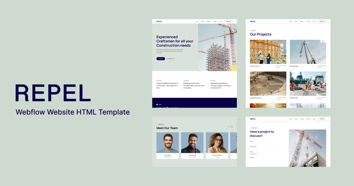 Style Guide Repel Webflow Website Html Template