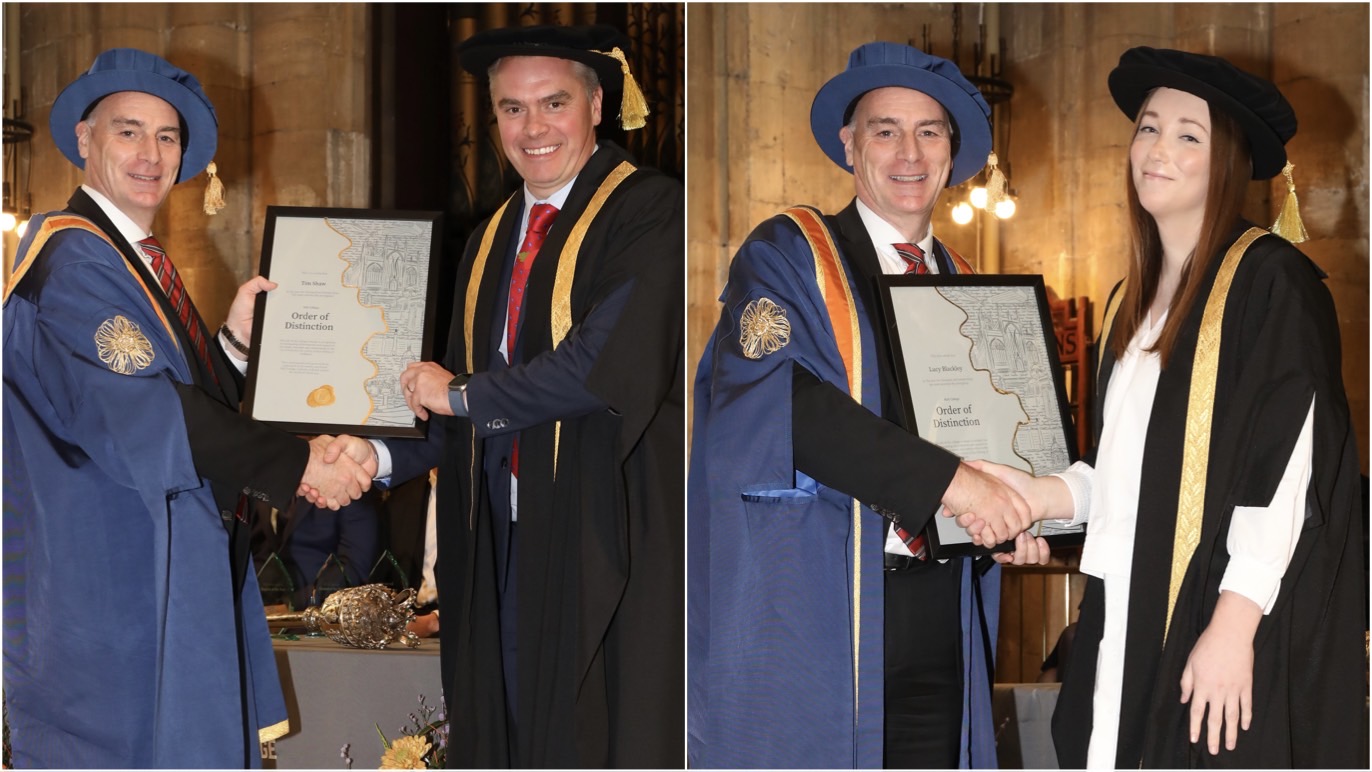 Tim Shaw and Lucy Blackley Honoured with Order of Distinction at Hull ...