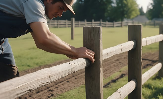 How to Install a 3-Rail Wood Fence [with photos]