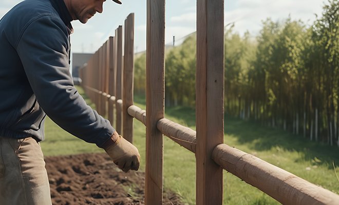 How to Install a 3-Rail Wood Fence [with photos]