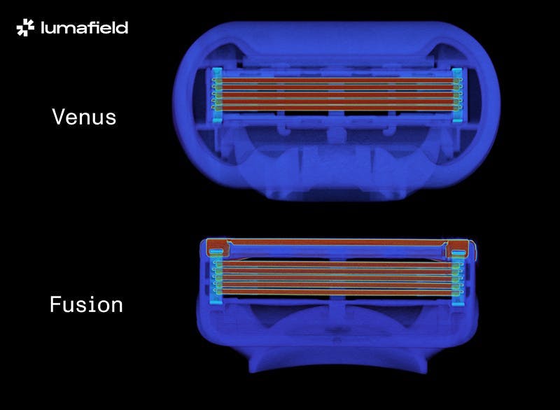 Men's vs. women's cartridge razors: CT scanning the Pink Tax