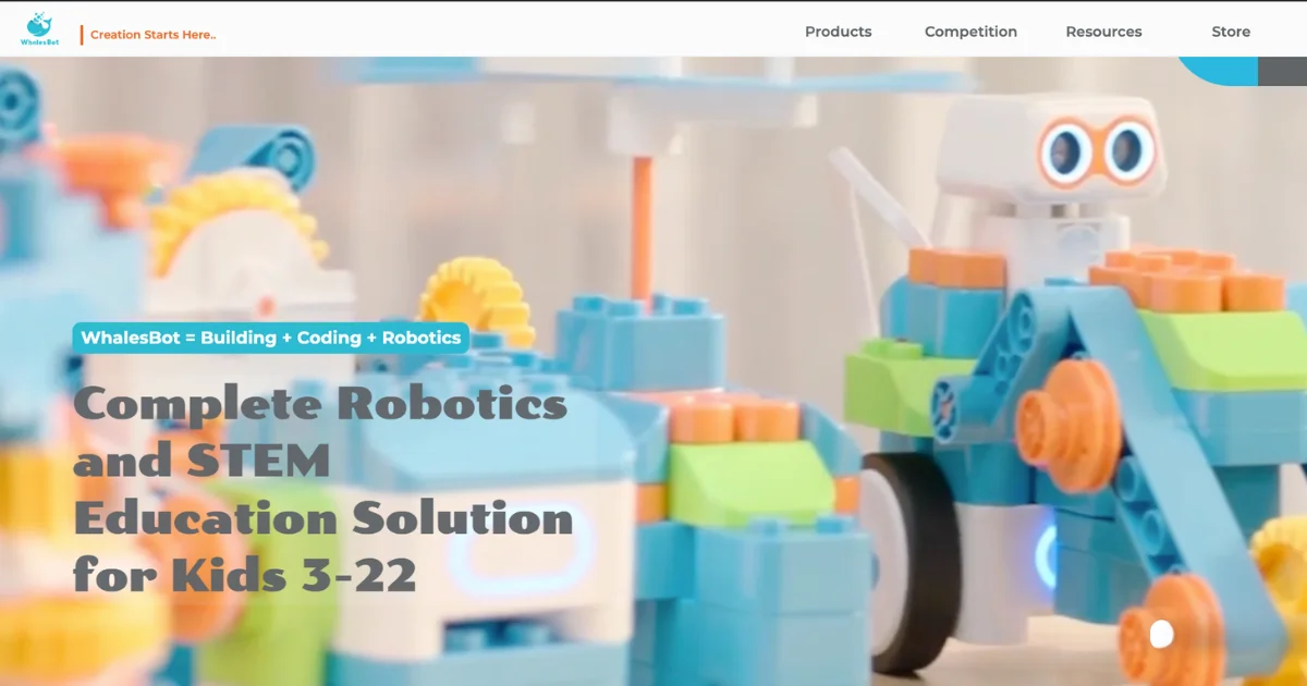 WhalesBot | 3-22 STEM Toys, STEM Eduction, Coding Robots, Robotics