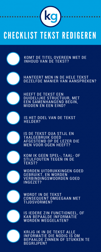 Checklist voor tekst redigeren - Verbeter de kwaliteit van je teksten