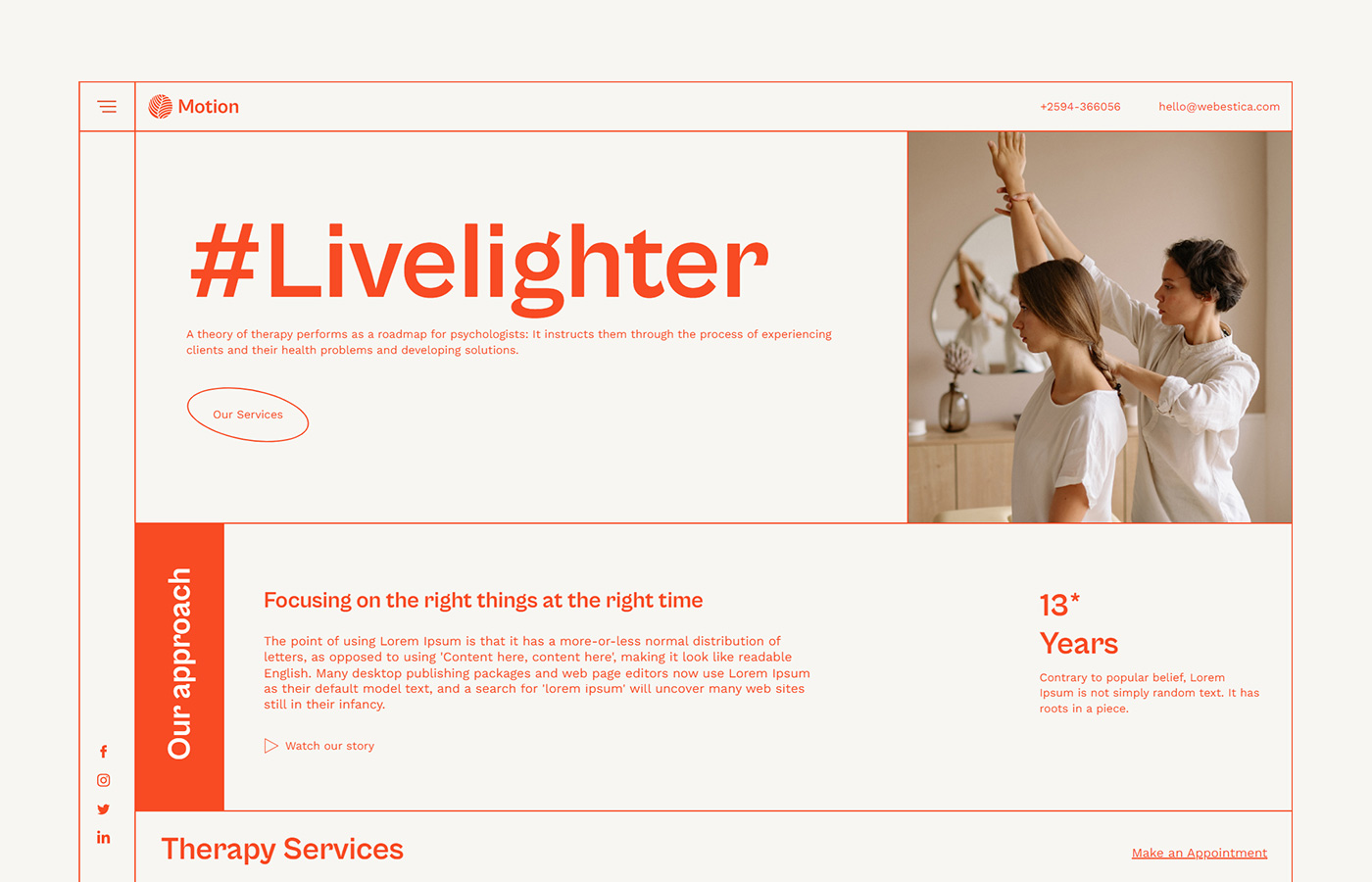 Therapy and Life Coach Website Template