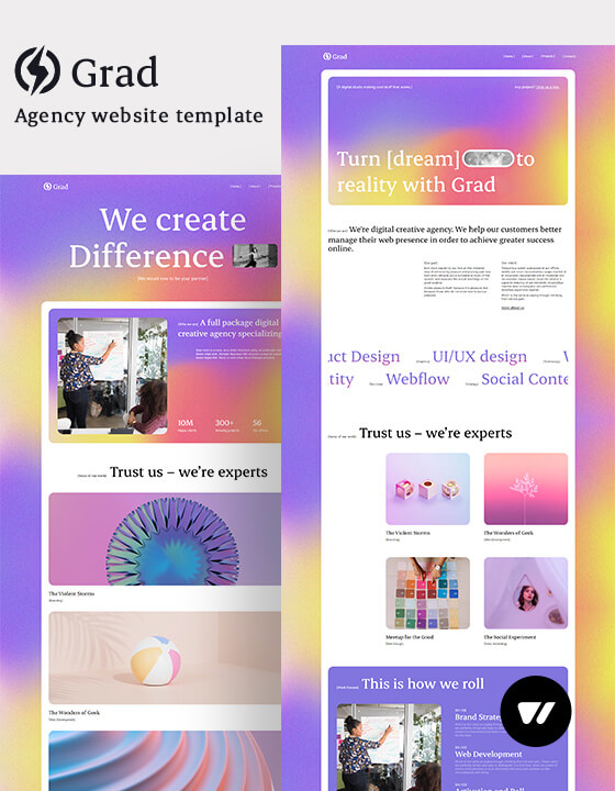 Gradient Agency Website Template