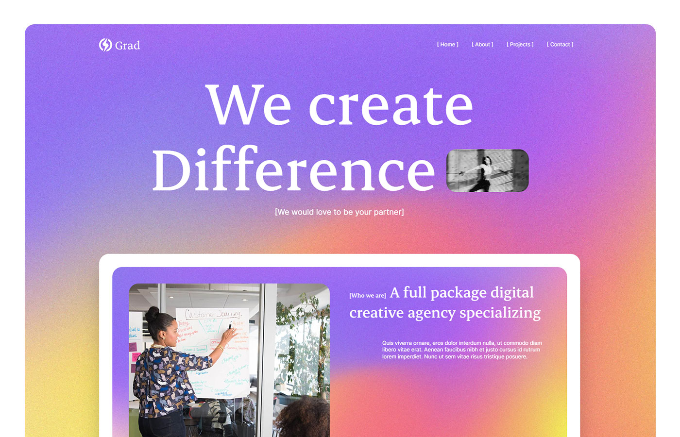 Gradient Agency Website Template