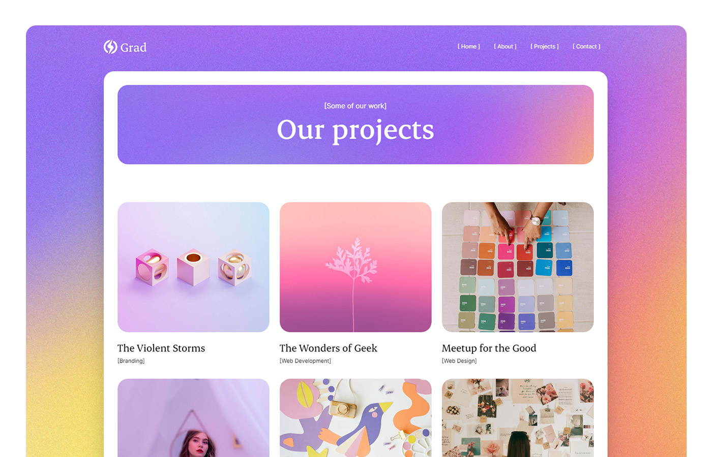 Gradient Agency Website Template