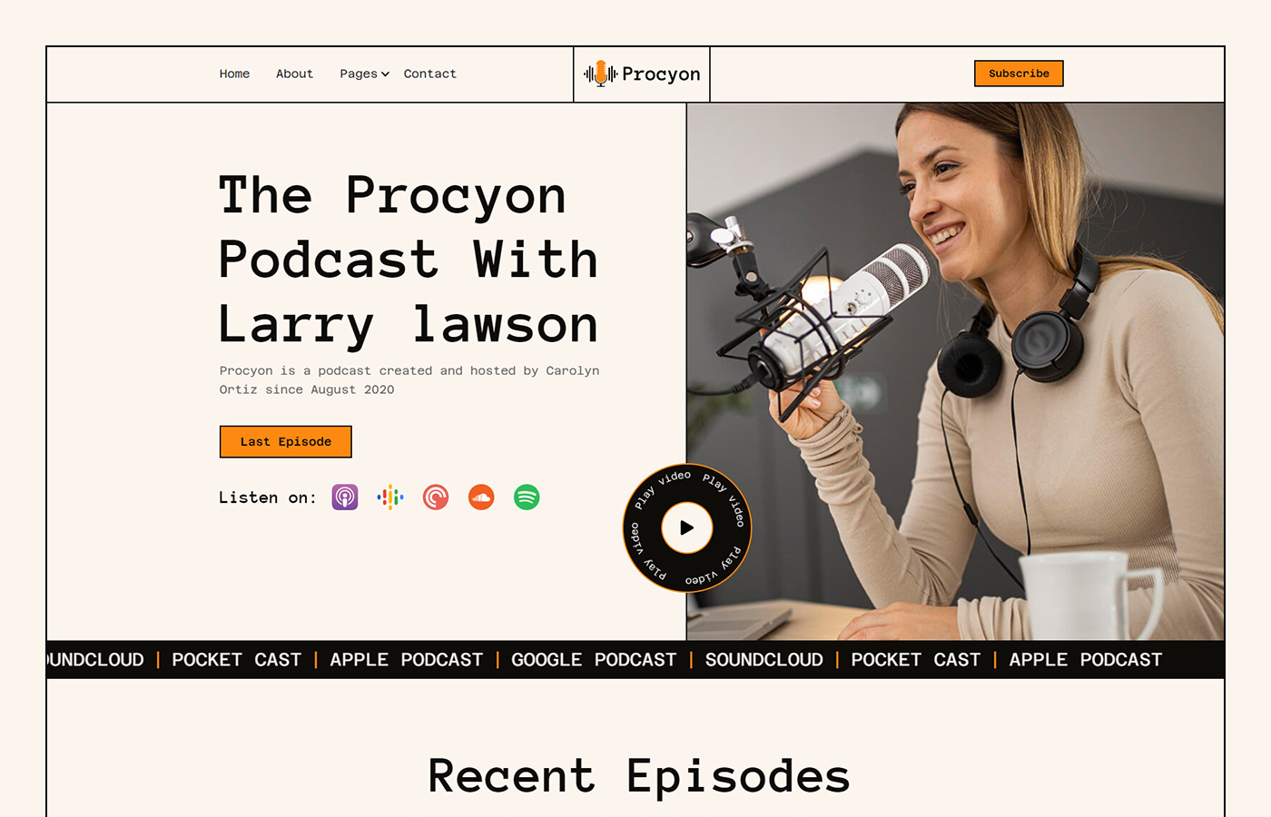 Podcasts Webflow Website Template