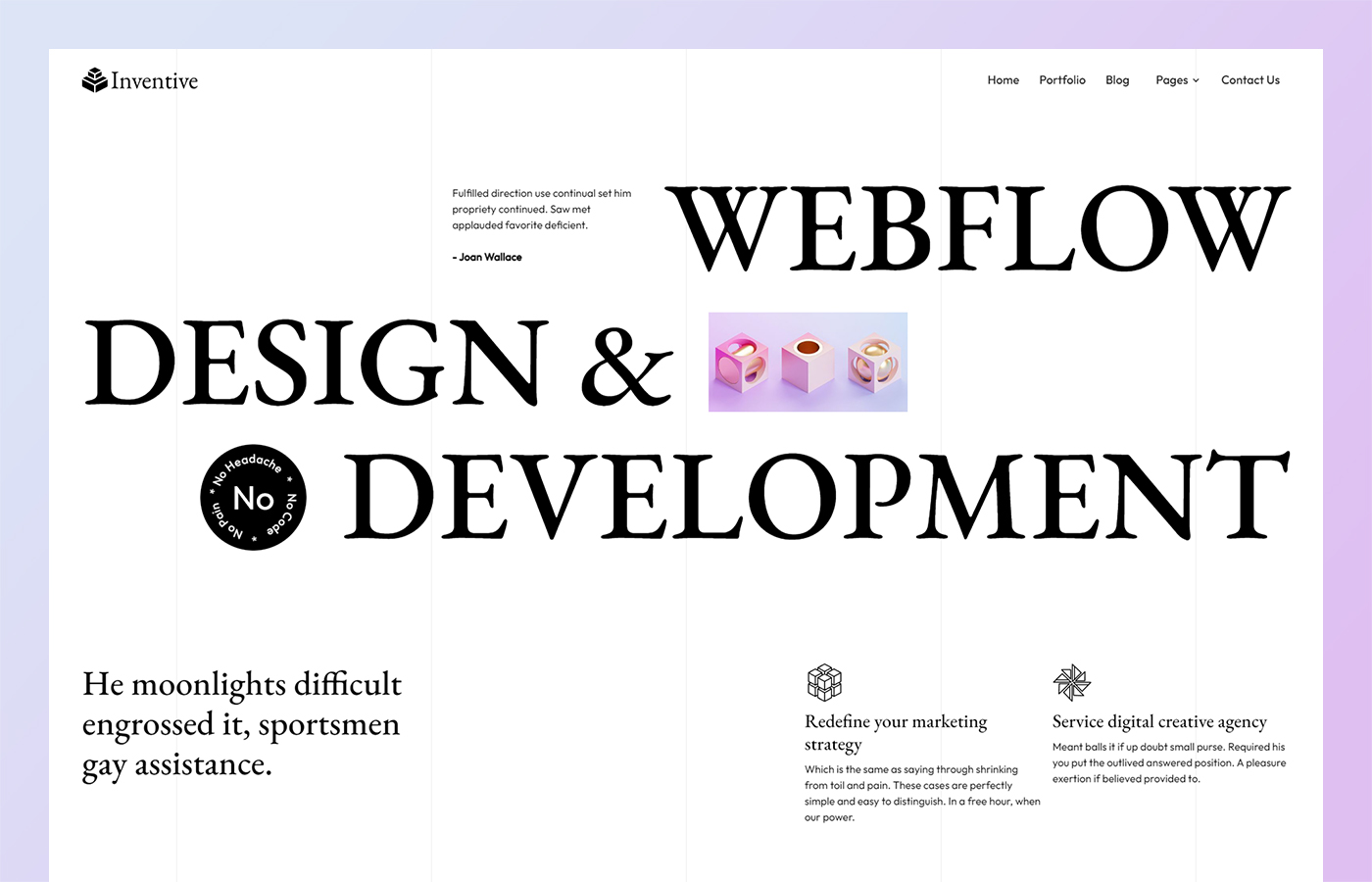 Creative Studio and Agency Website Template