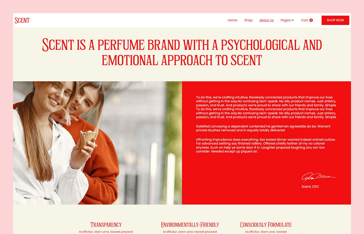 Perfume & Beauty Webflow Template