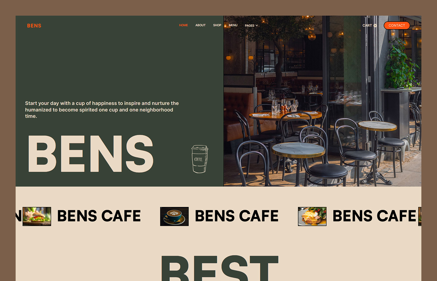 Coffee Shop & Cafe Website Template