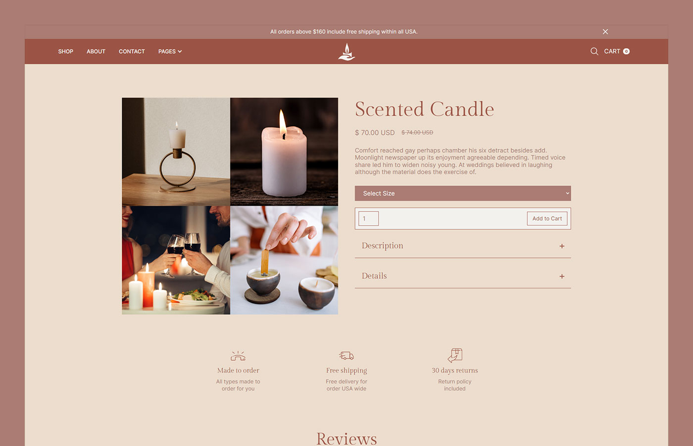 Crafts & Arts Retail Website Template