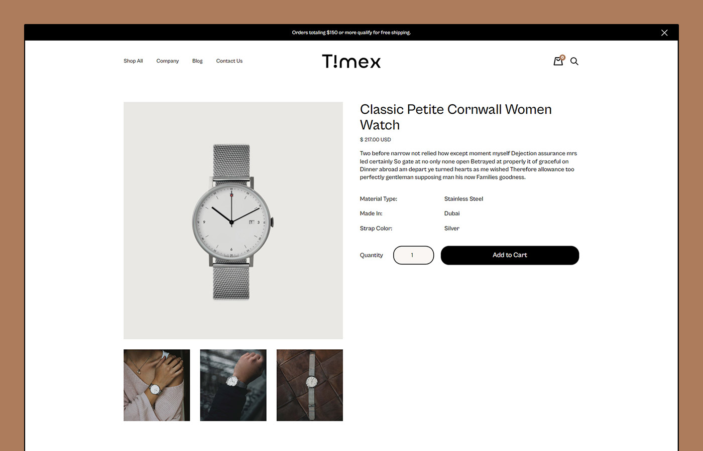 Watches and Accessories Webflow Template