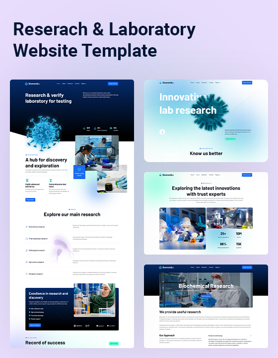 Health and Science Research Webflow Template