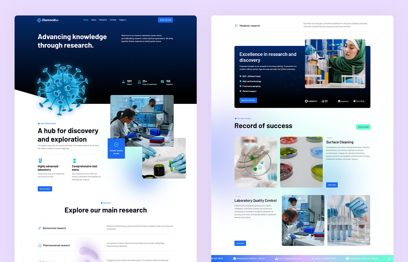 Health and Science Research Webflow Template