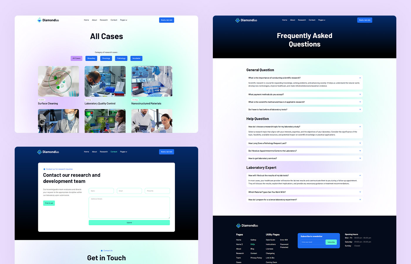 Health and Science Research Webflow Template