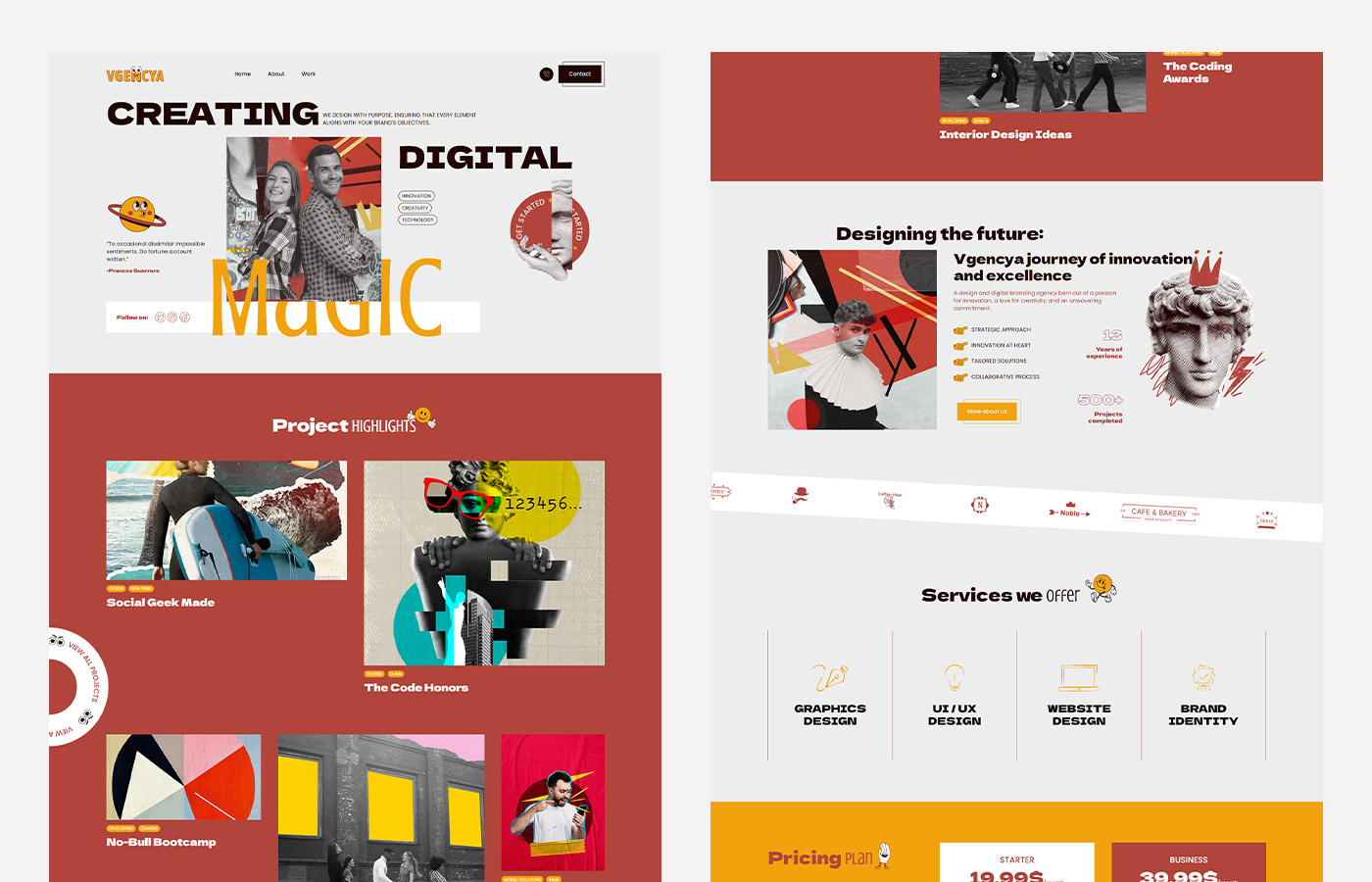 Unique Digital Agency Website Template