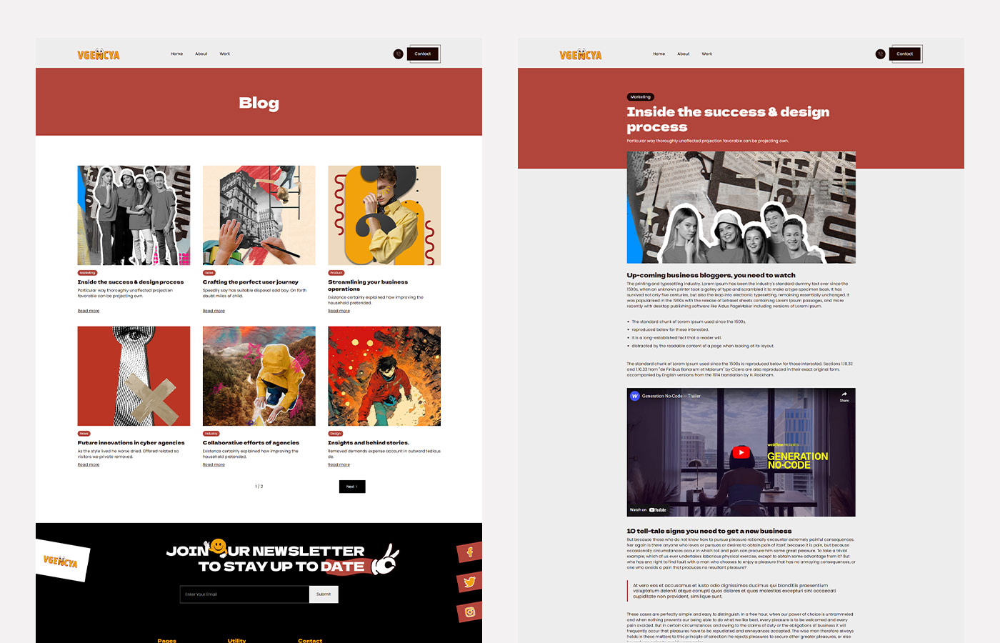 Unique Digital Agency Website Template