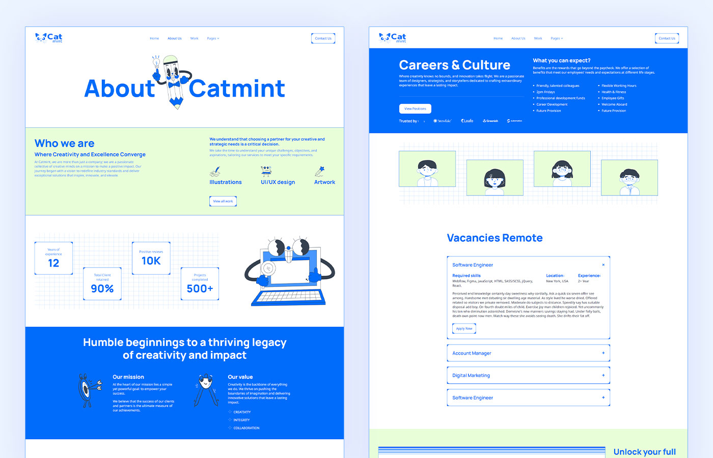 Unique Agency Webflow Website Template