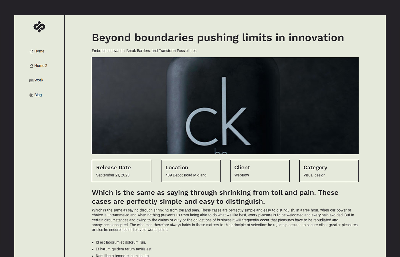 Personal Portfolio Resume Webfow Template