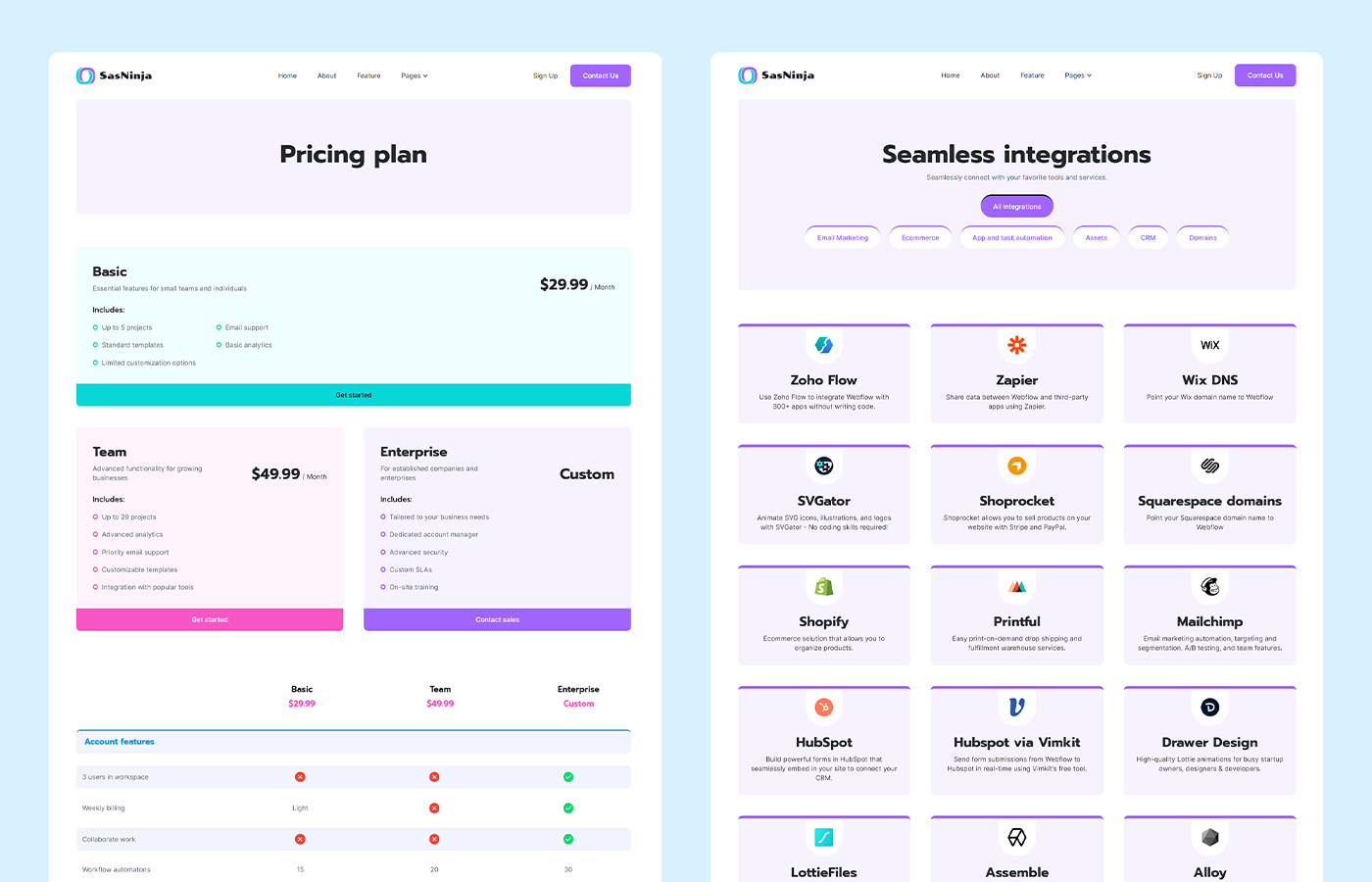 Software Presentation Website Template