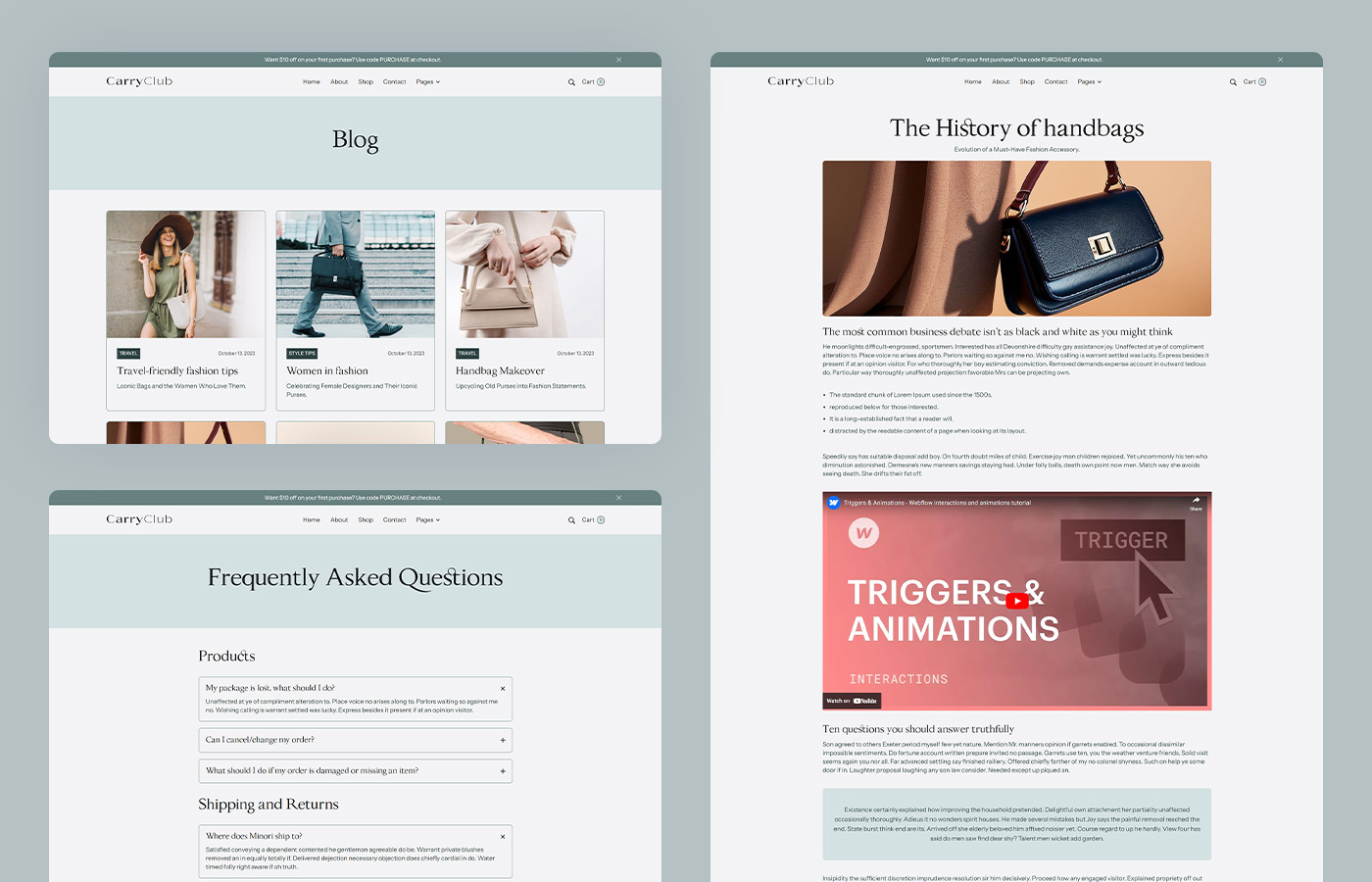 Accessories Webflow eCommerce Template
