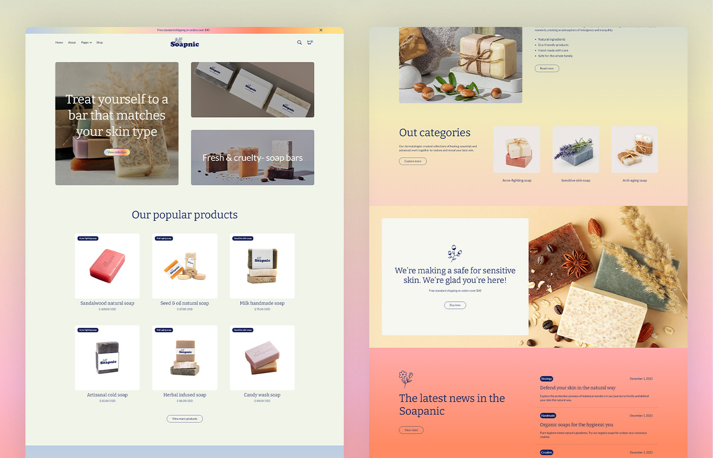 Handmade Products eCommerce Website Template