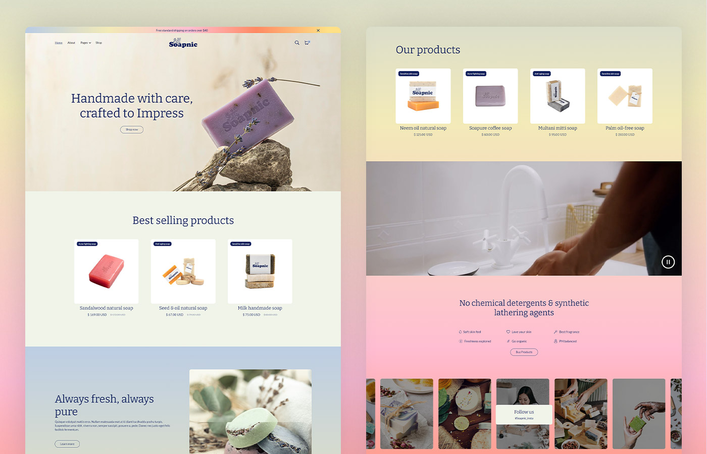 Handmade Products eCommerce Website Template