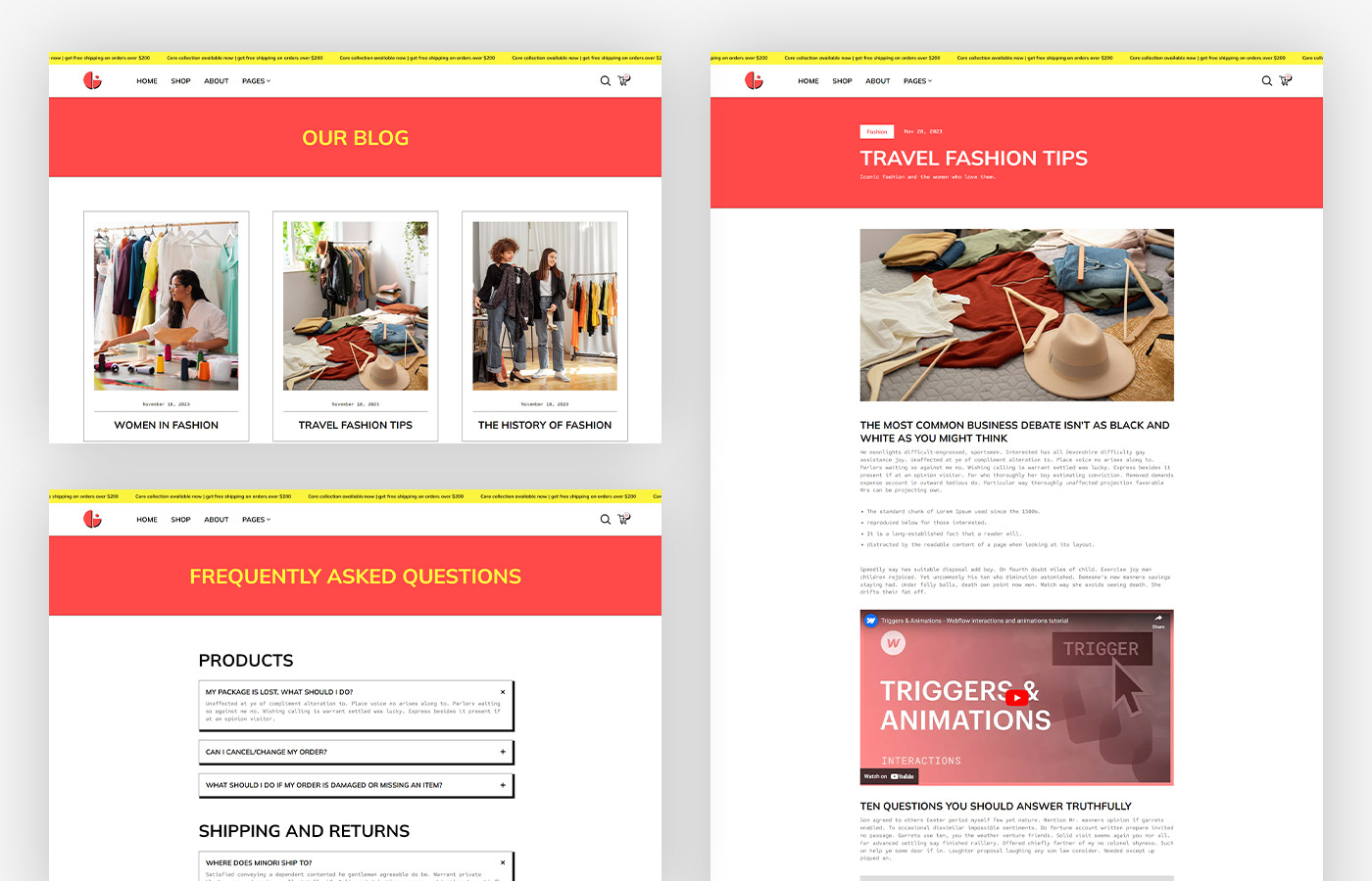 Versatile eCommerce Website Template
