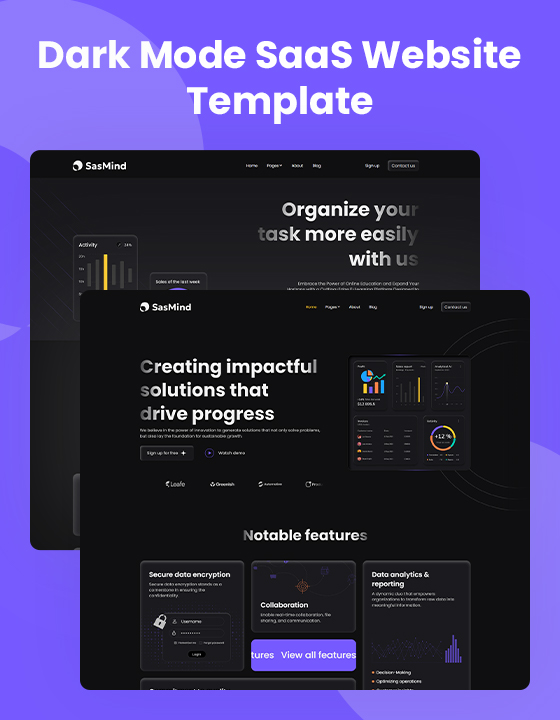 Tech Startup SaaS Website Template