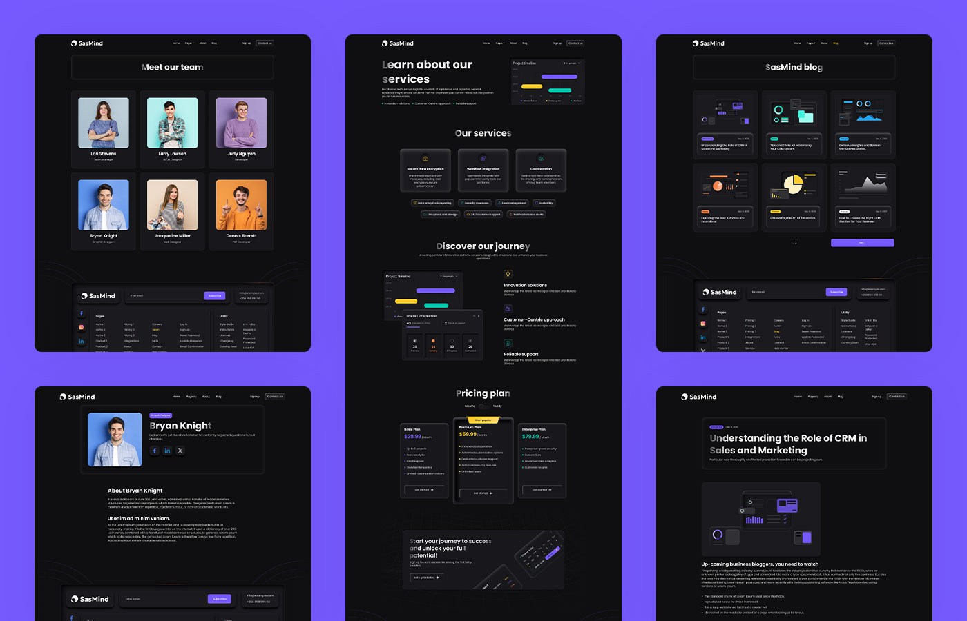 Tech Startup SaaS Website Template