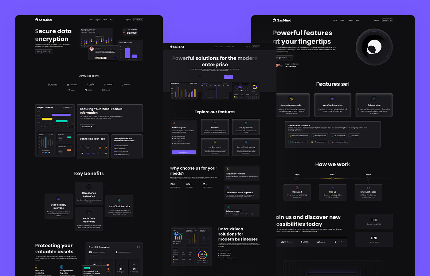 Tech Startup SaaS Website Template