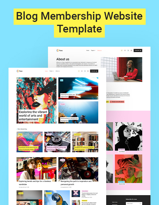 Membership Blog Website Template