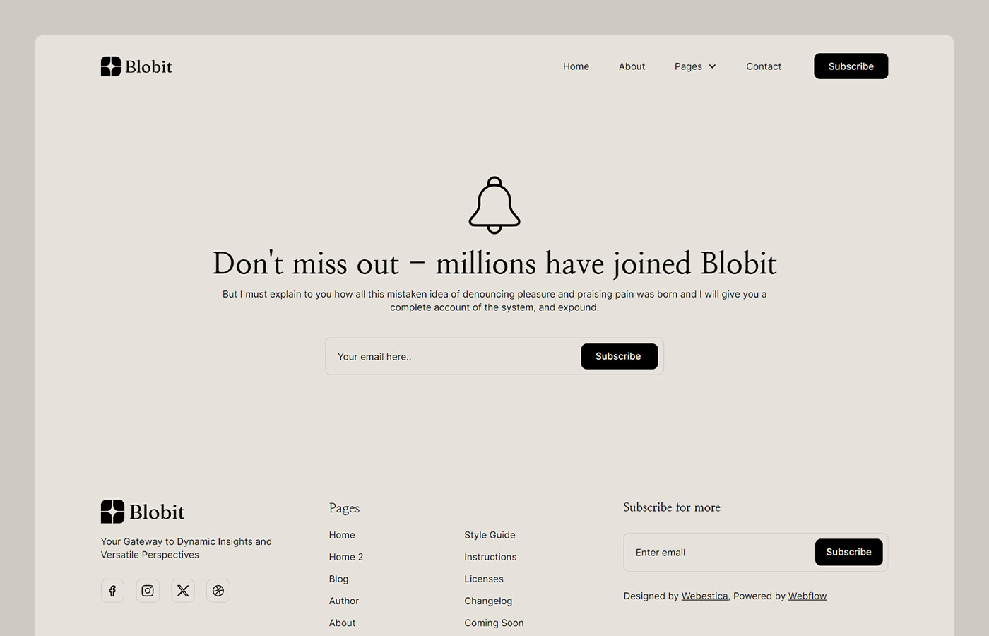 Minimal Blog Website Template
