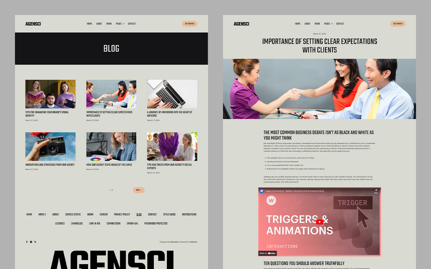 Creative Studio Webflow Website Template