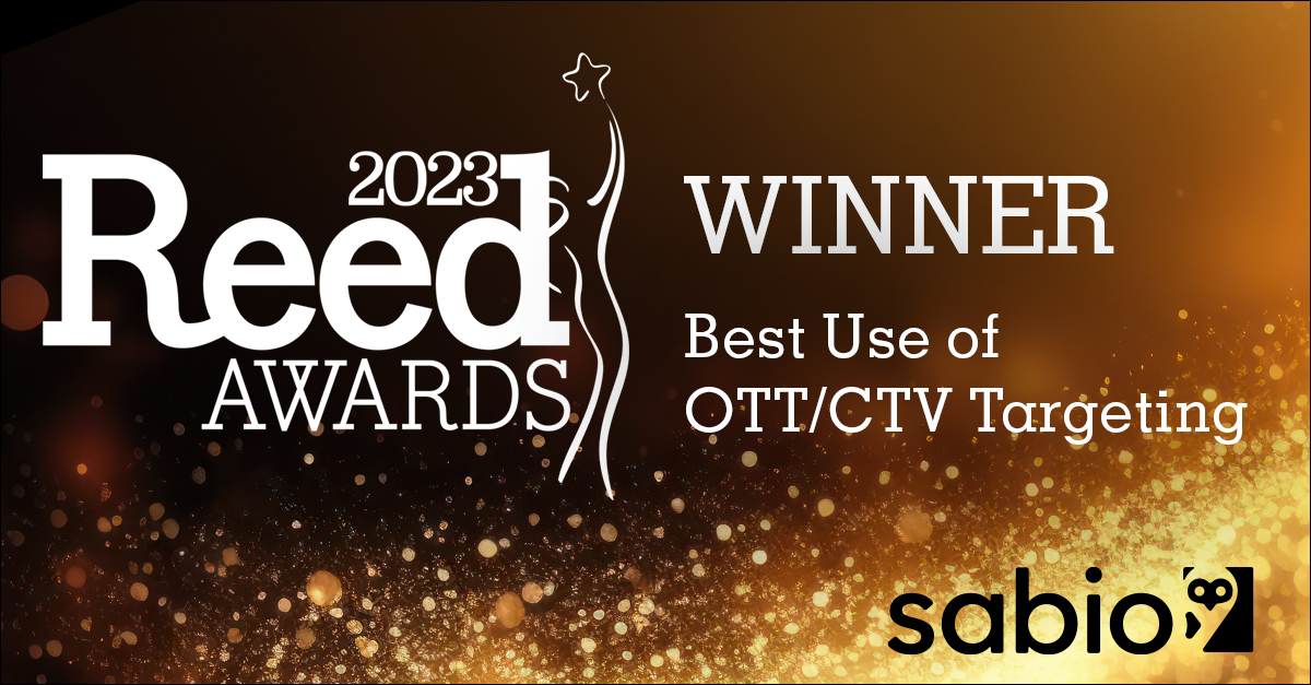 Sabio Wins Reed Award for Best Use of OTT/CTV Targeting