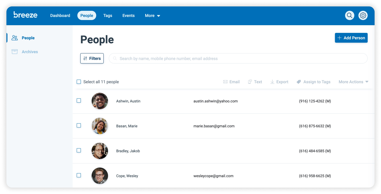 7 Must-Haves in a Church Management Software | Breeze ChMS