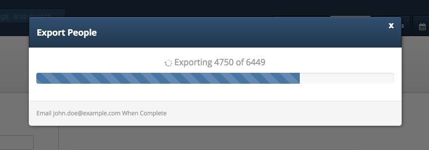 Progress Bars Added to Exports | Breeze ChMS