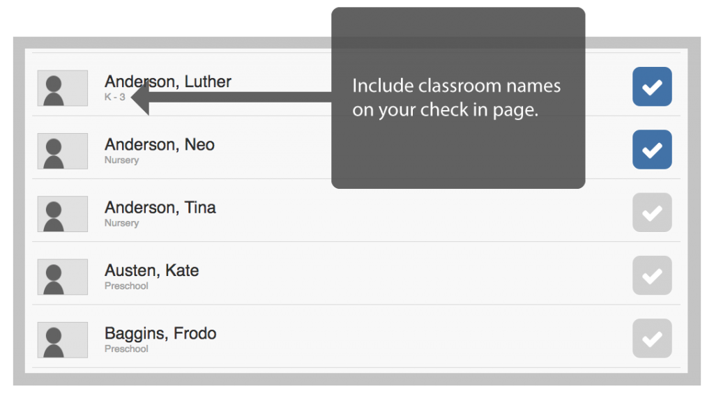 Show Classroom Names on Check In Page | Breeze ChMS