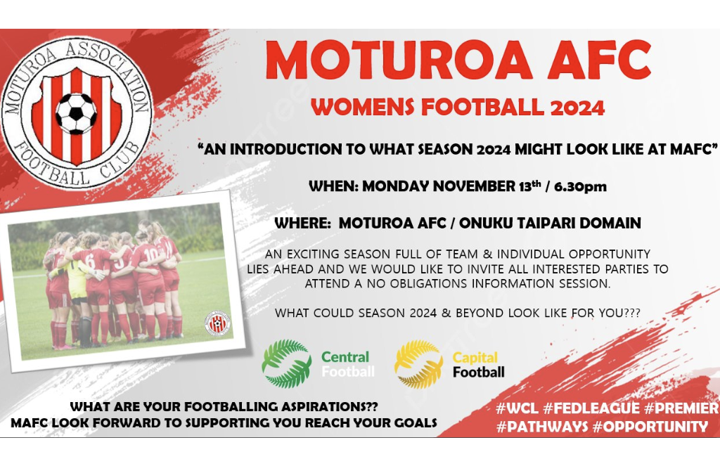 Moturoa AFC News Article - MOTUROA AFC WOMENS FOOTBALL 2024