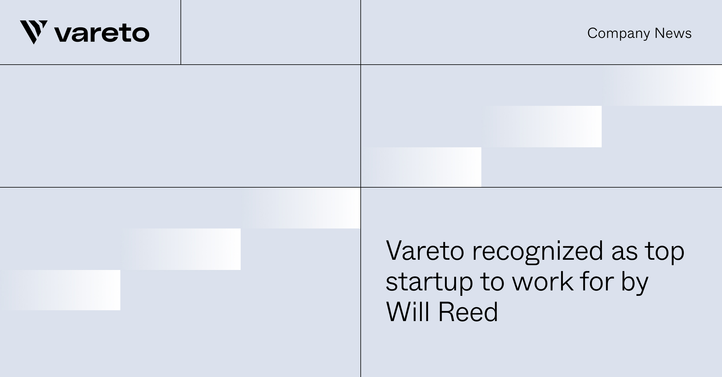 Vareto recognized as top startup to work for by Will Reed